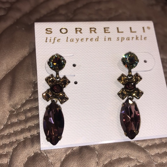 Sorrelli | Jewelry | Sorrelli Dark Jewel Crystal Danglenwt | Poshmark